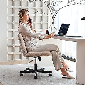 LEAGOO Home Office Desk Chairs Vanity Chair Modern Computer Desk Chair Fabric Desk Chair for Home Office, Bedroom (Mixed Color)