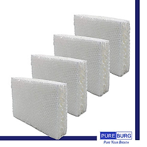 PUREBURG MD1-0002 MD1-0001 Humidifier Wick Replacement Filters Compatible with Vornado MD1-0002 Fits MD10002 MD10001 MD1-0001 EVAP1 EVAP3 Model 30/40/50 HU1-0021 Holmes HM250 HM405 HM406 HM725,4-Pack
