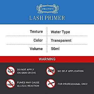 Lash Primer for Eyelash Extension 1.7 FL/oz (50ml) / Pre-Treatment for Semi Permanent Eyelash/Easily Removes Proteins and Oils/Oil Free/Longer Extension Retention (1.7 FL/oz (50ml))