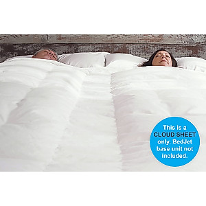 BedJet Cloud Sheet - Dual Zone King (Cooling, Heating & Climate Control just for Your Bed) White