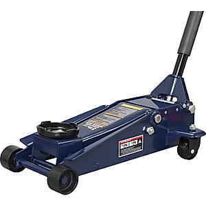 TCE ATZ830023U Torin Hydraulic Heavy Duty Steel Service/Floor Jack with Dual Piston Quick Lift Pump, 3 Ton (6,000 lb) Capacity, Blue