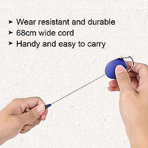 AOMIG 3PCS Retractable Badge Reel with Carabiner Badge Holder, Badge Reels Retractable Heavy Duty with Carabiner Reel Clip and Ring, Badge Holders for ID Card Key Keychain(Pink&Purple&Blue)