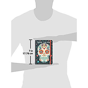 Sugar Skull 2021 On-the-Go Weekly Planner: 17-Month Calendar with Pocket (Aug 2020 - Dec 2021, 5" x 7" closed): Seize the Day