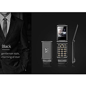 Ulcool V9 Smallest Flip Metal Body Dual Sim Card Luxury Mobile Cell Phone (Black)