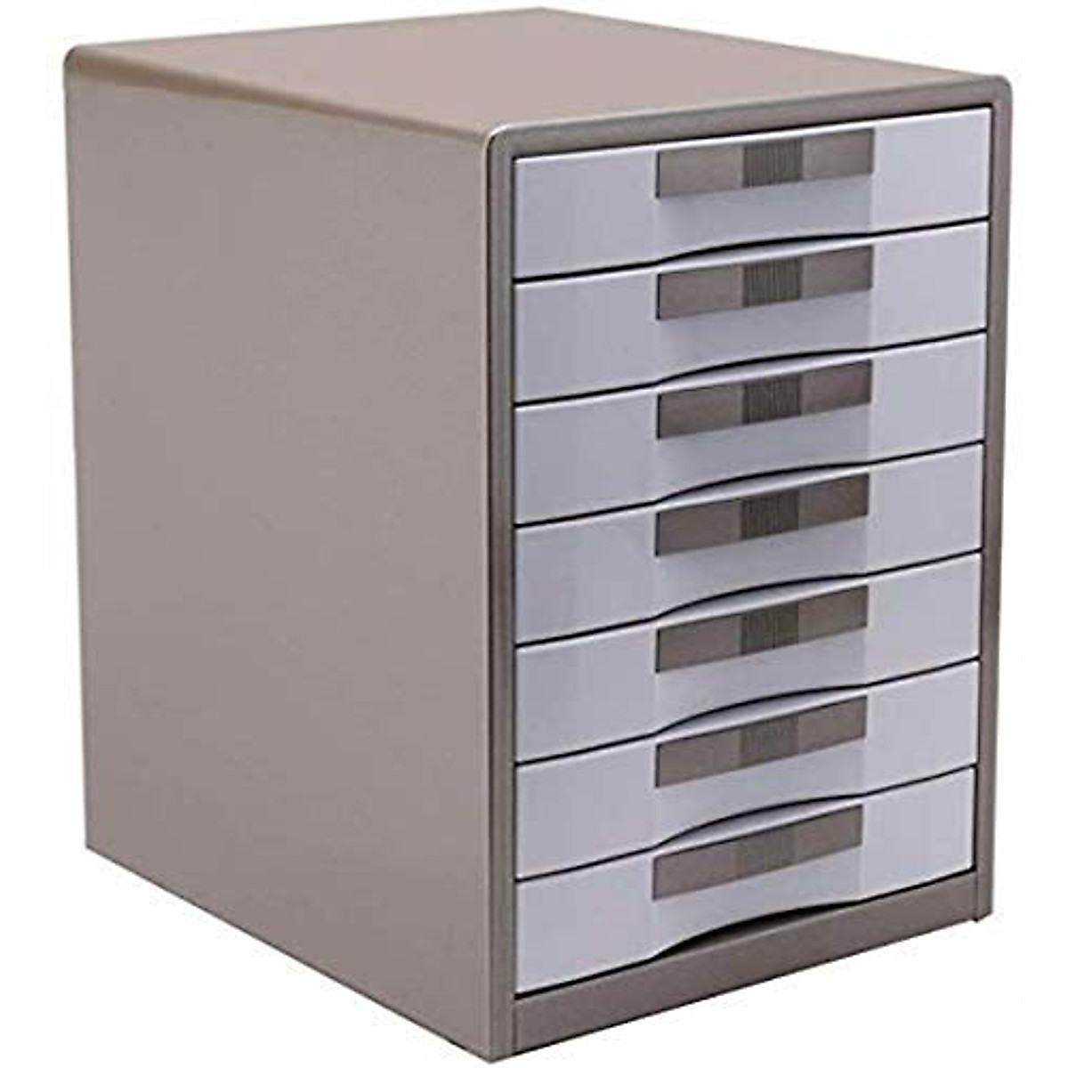 SHABOZ File Cabinets Flat 7 Drawers Innovation Charming Design Light Grey Office Organizer File Holder Desktop Manager Home Office Furniture