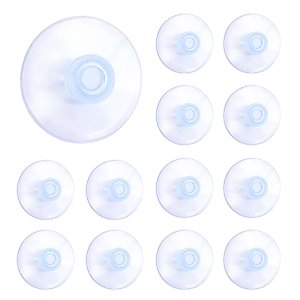 Medsuo 12pcs Suction Cup Glass Suction Pads 40mm Clear PVC Plastic Sucker Pads Without Hooks Extra Strong Adhesive Suction Holder for Home Kitchen and Bathroom Window Glass Door