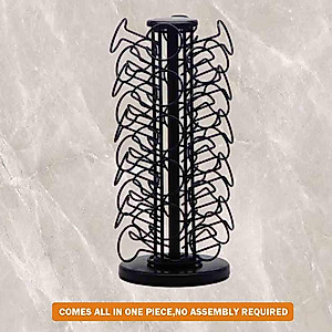 40pods K Cup Holders, K Cup Carousel, Coffee Pods Holder Storage Organizer Stand,Comes All in One Piece,No Assembly Required,1 Count,Black (Holds 40 Pods / Heavy Duty Base, Matte Black)