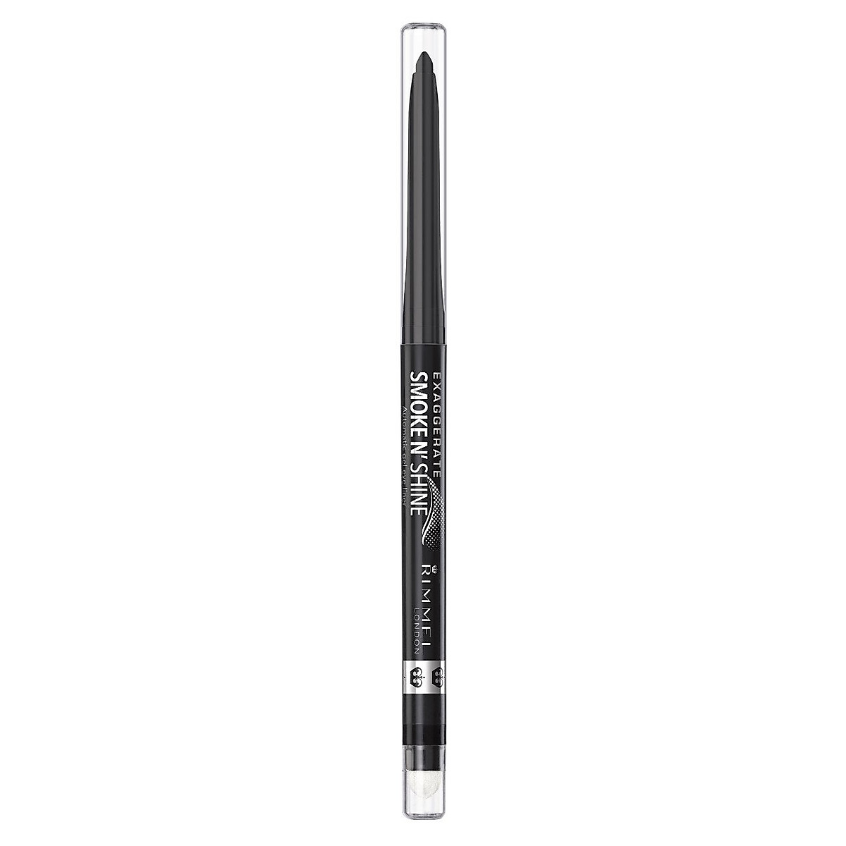 Rimmel London Exaggerate Smoke n' Shine Eye Definer Eyeliner, Long-Wearing, Gel Formula, Flake-Free, 001, Little Black Smokey, 0.01oz
