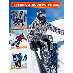 ROCKBROS Ski Mask Balaclava Winter Mask for Men Baclava Cold Weather Thermal Black