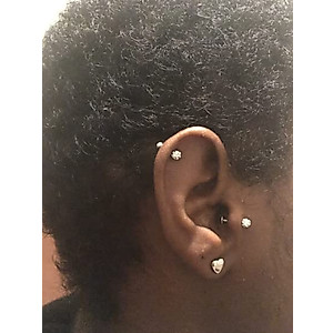 Briana Williams 16G Cartilage Earring Stud Tragus Forward Helix Piercing Jewelry Stainless Steel Lip Ear Piercing Jewelry for Women Men