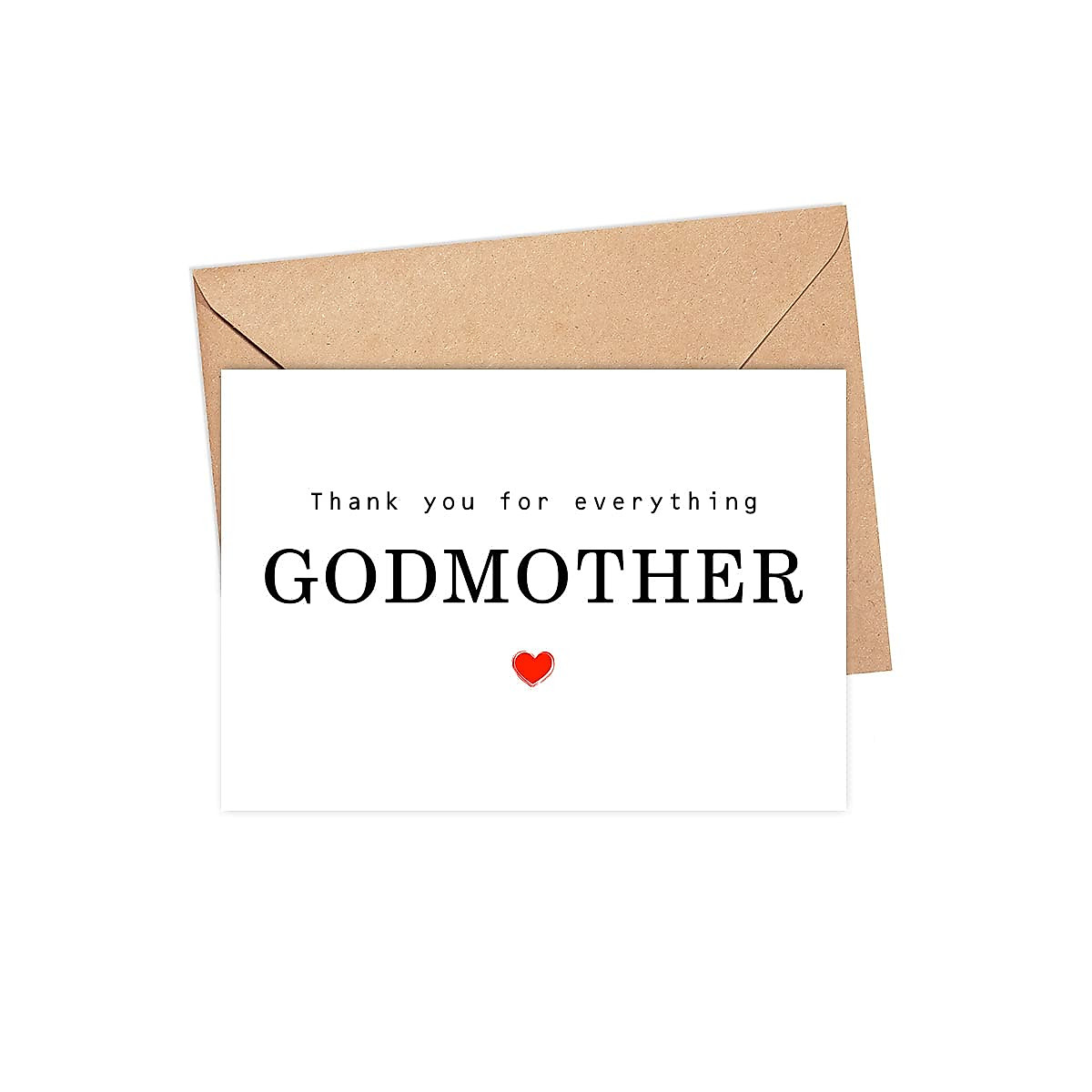 Thank You For Everything Godmother Card - Thank You Card - Godmother Card - Mother's Day Card - Card For Her - Greeting Card For Birthday- Anniversary - Note Card - Thank You For Everything Card