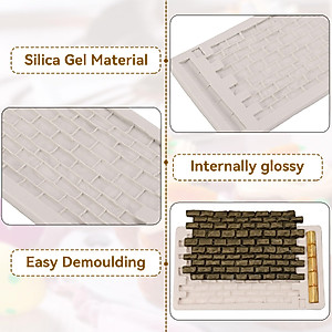 Fondant Impression Mat, Silicone Brick Wall Pattern Lace Mat Silicone Imprint Mold Sugarcraft Wedding Cake Decorating Tools Chocolate Sugar Baking Mold