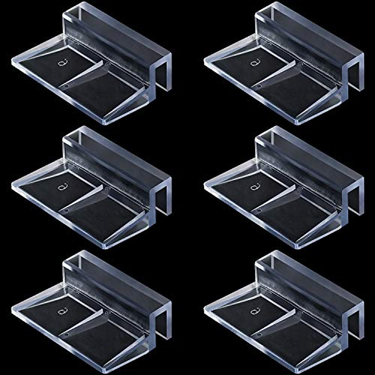 OIIKI 6 PCS Aquarium Glass Cover Clip, Clear Acrylic Support Holder, Aquarium Lid Clips Clamps, for Aquarium Fish Tank (6mm)