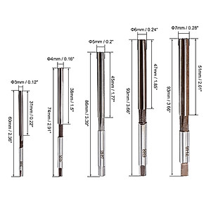 uxcell Hand Reamers Set H8 Accuracy Alloy Tool Steel 6 Flutes Straight Shank Milling Cutter Tool 10pcs (3mm, 4mm, 5mm, 6mm, 7mm, 8mm, 9mm, 10mm, 11mm, 12mm)