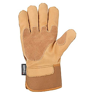 Carhartt mens Insulated Grain Leather Work With Safety Cuff Cold Weather Gloves, Brown, Large US
