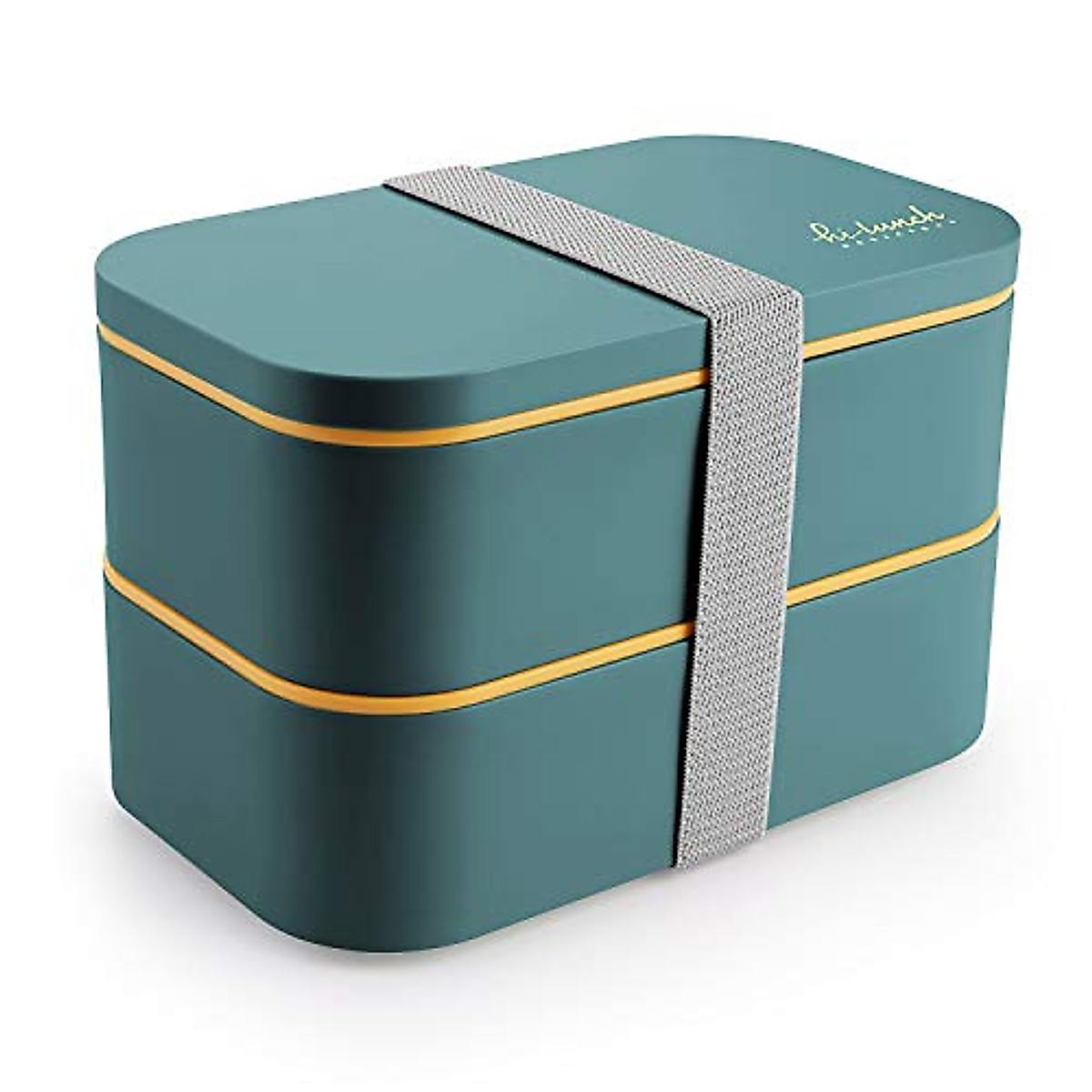 Bento Lunch Box - All-in-One Stackable Japanese Bento Box - Leakproof Eco-Friendly Meal Prep Containers for Men Women, Microwave and Dishwasher Safe,Easy Wash (Blue)