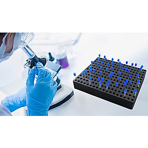 Polar Whale Test Tube Radioimmunoassay Rack Black Foam Storage Rack Organizer Stand Transport Holds 216 Tubes Fits up to 13mm Diameter