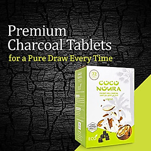 New! Bigger Cubes! 25x25x25-Coco Noura Coconut Shell charcoal-100% Natural charcoal-72pcs