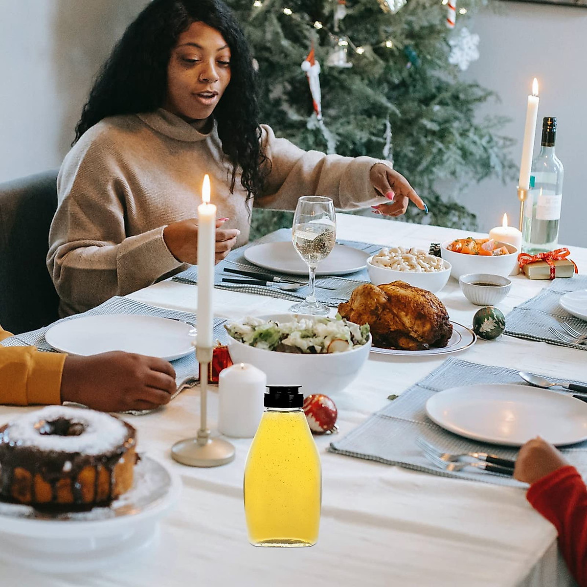 Alipis Seasoning Bottles 4pcs Honey Bottle Glass Jar Jam The Pet Jar Sugar Pot