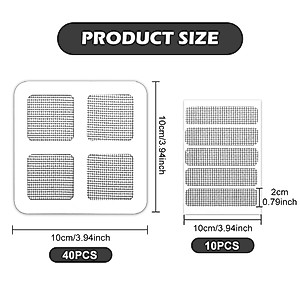 4 inch Disposable Shower Drain Cover Hair Catcher Shower Drain Mesh Stickers, Floor Drain Sticker for Bathroom, Laundry, Bathtub, Kitchen, Sink, 50 PCS Pack(grey)