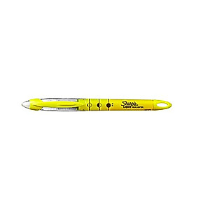 Sharpie Accent Pen-Style Liquid Highlighter - Micro Marker Point Type - Chisel Marker Point Style - Yellow Ink, Dozen