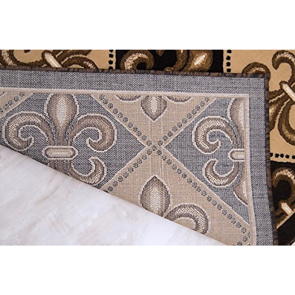 PRO RUGS Fleur DE LIS New Orleans Design Modern Area Rug (5 FEET X 7 FEET)