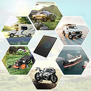 Mellours 10W, Solar Battery Charger 12 Volt, Keep Battery Healthy & Ready 100%, 9 FT Extension Cable, Solar Trickle Charger, Solar Car Battery Charger, Boat Battery Charger, Solar Battery Tender