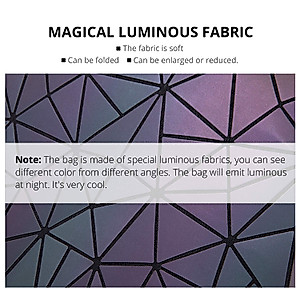 LOVEVOOK Geometric Luminous Purses and Handbags for Women Holographic Reflective Crossbody Bag Wallet