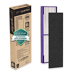 Germ Guardian FLT4850PT True HEPA Genuine Air Purifier Replacement Filter B, with Pet Pure Treatment for GermGuardian AC4900, AC4825, AC4850PT, CDAP4500, AC4300, and More, 1 Count (Pack of 1)