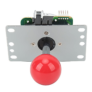 Joystick, Rocker & Ball & Spacer, Game DIY kit Replacement Parts, Pin Circuit Board with Ball for (61.82 x 84.49 x 102.16mm) (Red)