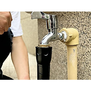 SANFU Hybrid Garden Water Hose 5/8 IN X 25 FT, 180PSI, Heavy Duty, Lightweight, Flexible Non-Kinking with Swivel Grip Handle Female and 3/4" GHT Solid Brass Fittings, Drinking Water Hose For RV, Azure