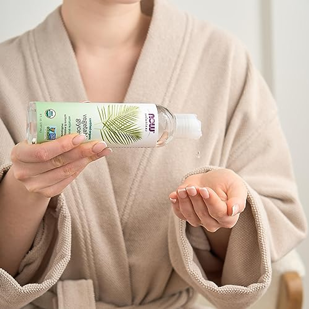 NOW Foods Solutions, Organic Vegetable Glycerin Oil, 100% Pure, Softening and Moisturizing Multi-Purpose Skin Care, 8-Ounce