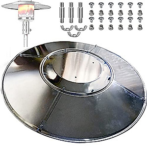 Patio Heat Reflector Shield Replacement Parts Reflector Shield Top ​Acssories for Outdoor Heaters Dome 31.5In Round (3-Hole Mount) Removable Universal Fit Patio Heaters Shield (Reflector Shield)