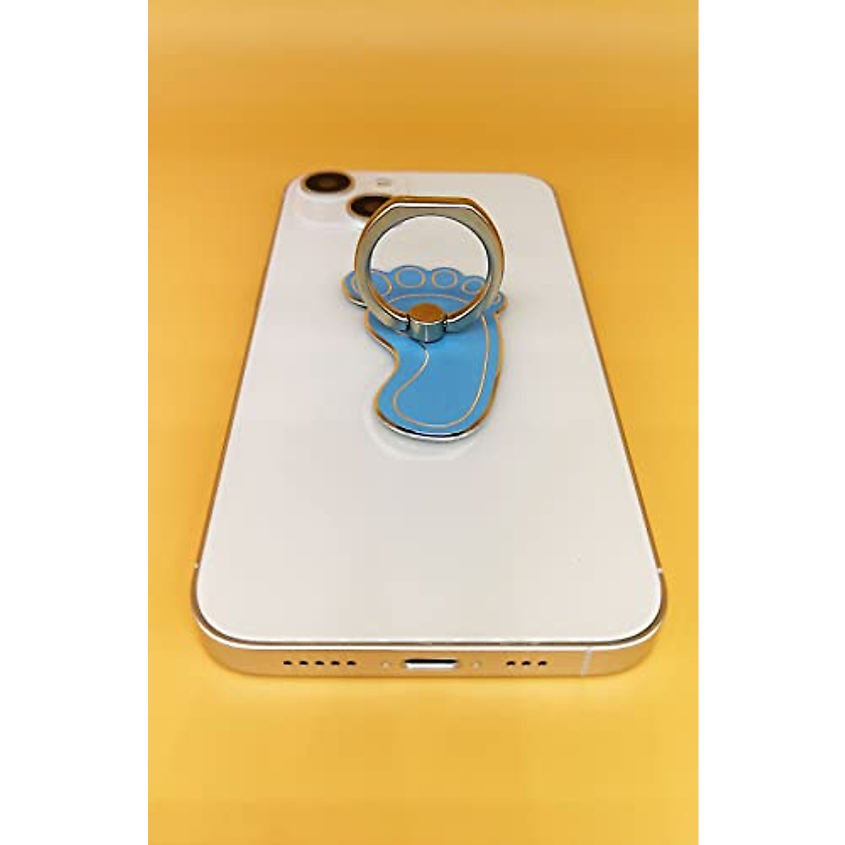 Cacylife Kawaii Metal Cell Phone Ring Holder Set,4 Pack Cute Finger Kickstand Grips ,Compatible with iPhone,Samsung Galaxy,iPad,Tablet and Other Phones or Case(Pink+White+Green+Blue)