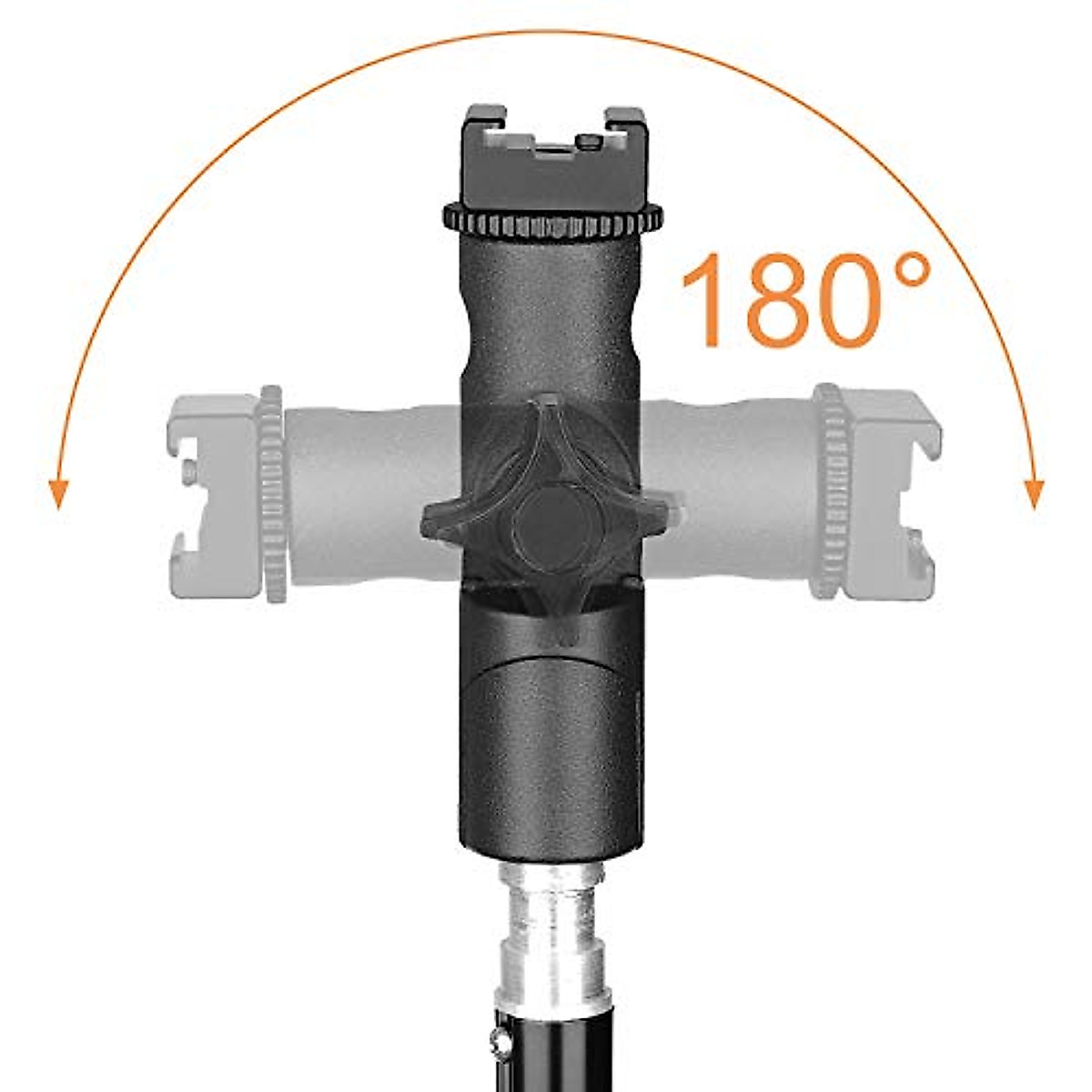 Updated Anwenk Flash Bracket Mount Flash Stand Light Stand Bracket Mount with Umbrella Holder Mount Swivel, Compatible with Canon Nikon Pentax Olympus Camera Flashes Speedlite Studio LED Light -1Pack