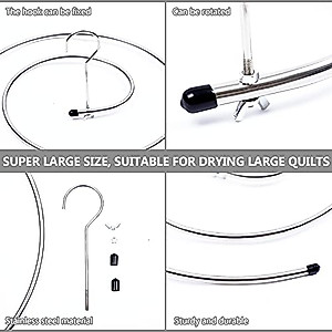 Healifty 2Pcs Clothes Drying Rack Spiral Rotatable and Space Saving Storage Hanger Drying Rack Laundry Hanger for Bed Sheet Blanket Bath Towel