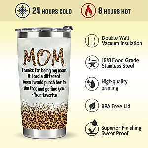Christmas Gifts for Mom from Daughter, Son - Mom Gifts for Christmas, Mom Christmas Gifts - Mom Birthday Gifts, Birthday Gifts for Mom - Mother Gifts, New Mom Gifts for Women, Mom Tumbler 20Oz