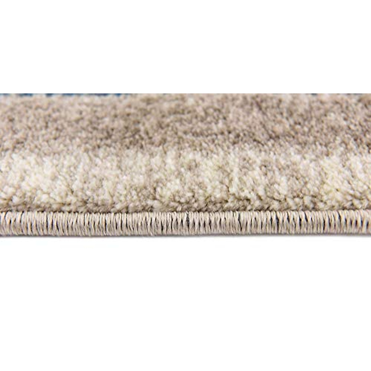 Unique Loom Salzburg Collection Area Rug - Gneis (5' Square, Cream/ Light Blue)