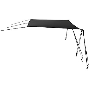 VEVOR T-Top Sun Shade Kit 6' x 5', UV-Proof 600D Polyester T-top Extension Kit with Rustproof Steel Telescopic Poles, Waterproof T-Top Shade Kit, Easy to Assemble for T-Tops ＆ Bimini Top