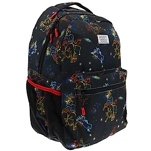 HOOEY Recess 25 Liter School Hiking Backpack Rain Cover Hat Strap Laptop Sleeve Hydro Pockets (Black/Red)