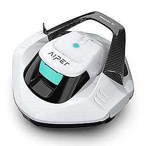 AIPER Cordless Robotic Pool Cleaner, Pool Vacuum with Dual-Drive Motors, Self-Parking Technology, Lightweight, Perfect for Above-Ground/In-Ground Flat Pools up to 40 Feet (Lasts 90 Mins)