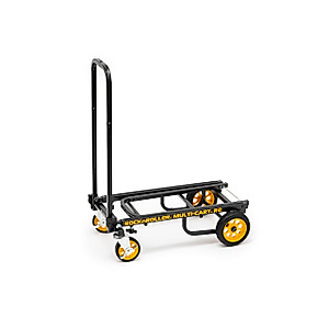 Rock-N-Roller R2RT (Micro) 8-in-1 Folding Multi-Cart/Hand Truck/Dolly/Platform Cart/26" to 39" Telescoping Frame/350 lbs. Load Capacity, Black