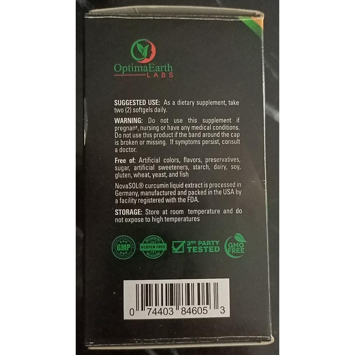 OptimaEarth Liquid Gold Curcumin with NovaSOL - Enhanced Absorption Turmeric Supplement - Supports Joint and Immune System Health - 185x More Bioavailable Than Traditional Curcumin Products