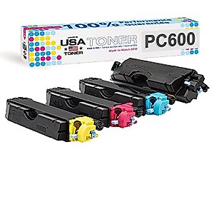 Made in USA Compatible Toner for Ricoh Lanier Savin PC600, 408310, 408311, 408312, 408313 (CMYK, 4 cartridges)