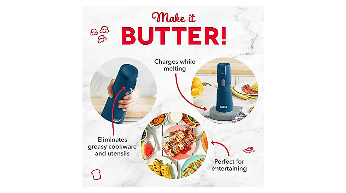 Dash Electric Butter Sprayer - Cordless Precision for Perfect Butter