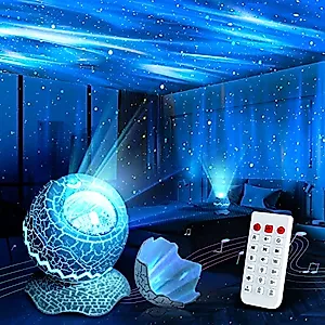 Galaxy Star Night Light Projector, Aurora Projector with 33 Light Effects, Dinosaur Egg Lights for Bedroom Decor with Bluetooth Speaker White Noise & Remote Control for Kids/Party/Gift