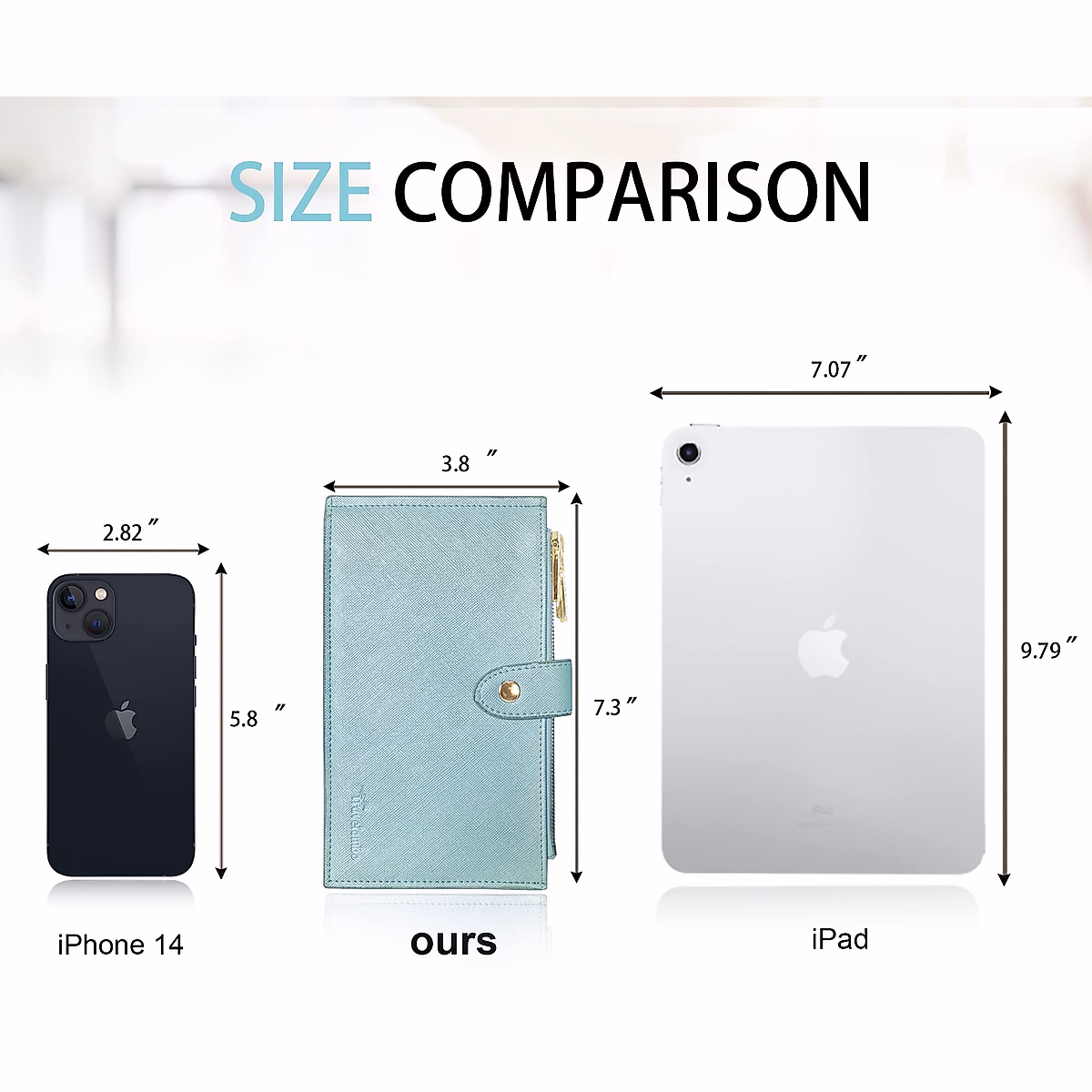 Travelambo RFID Wallet Women Large Size Bifold Multi Card Wallet Case with Zipper Pocke Credit Card Holder for Women