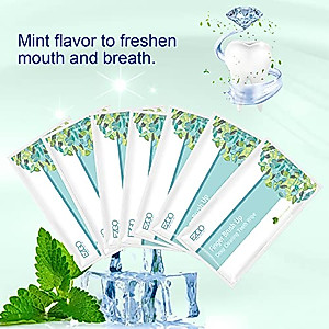 EZGO 100pcs Deep Cleaning Teeth Wipes Finger Brush Teeth Wipes Oral Brush Ups Latex Free Mint Flavor
