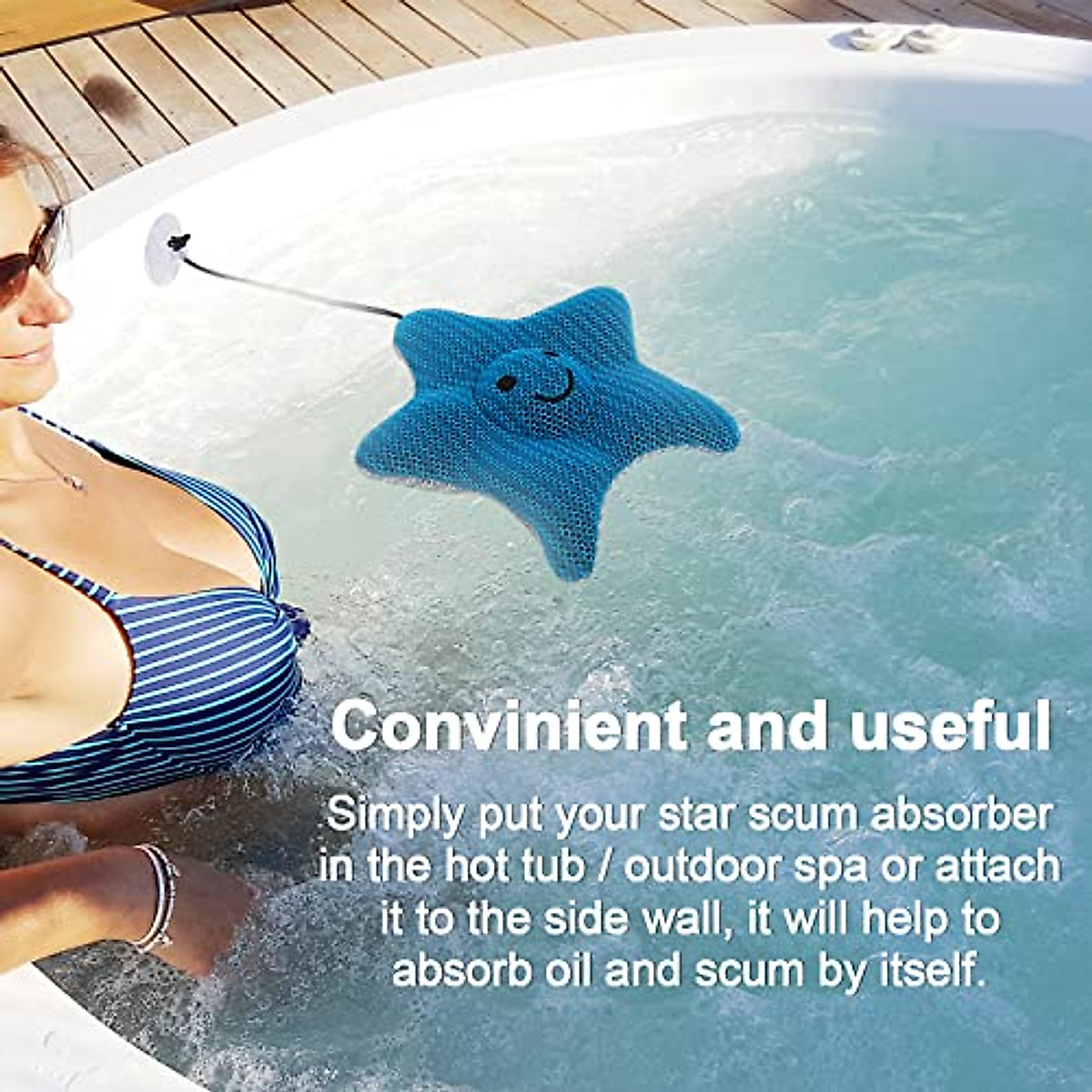Goltantin Scum Absorber for spa hot tub, 2 Pack Oil Absorbing hot tub Cleaner, Reusable Pool scum Sponge spa Deformer,Must Have hot tub Accessories for Adults and Kids