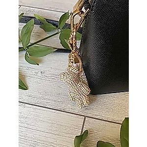 Keychain for woman and girl Crystals in a keychain Fashion pendant for bag or backpack Teddy Bear in Crystals